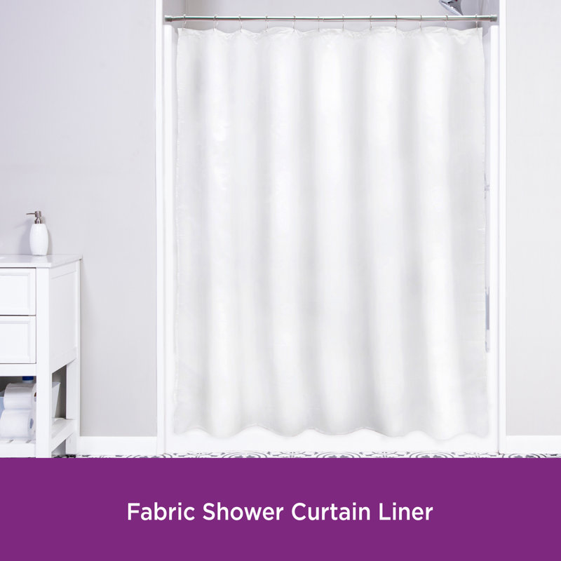Wayfair Basics® Solid Color Single Fabric Shower Curtain And Reviews